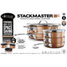 Gotham Steel Stackmaster 8 Piece 7'' and 10'' Copper Space Saving Nonstick Cookware Set ...